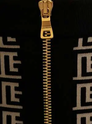 Balmain Monogram Wool Pencil Skirt