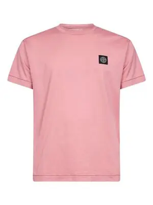 Stone Island Logo Cotton T-shirt - Multicolor