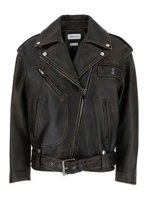 Alexander McQueen Leather Biker Jacket - Multicolor