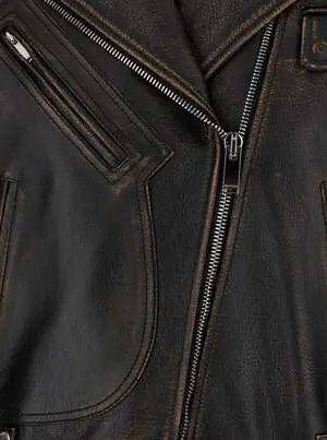 Alexander McQueen Leather Biker Jacket - Multicolor
