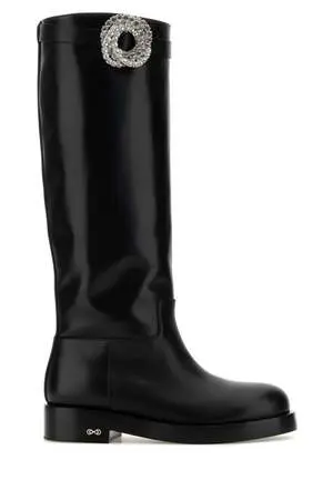 Mach & Mach Leather Galaxy Riding Boots - Black