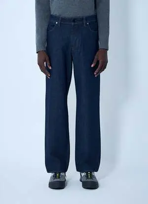 Stone Island Straight Leg Five-pocket Jeans - Blue