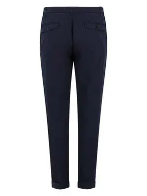 FAY Capri Pants Slim Fit Cotton Blend - Blue