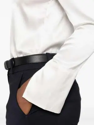 Peserico Silk Satin Long-sleeve Shirt