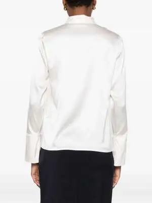 Peserico Silk Satin Long-sleeve Shirt