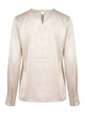 Peserico Silk Satin Long-sleeve Shirt - Multicolor