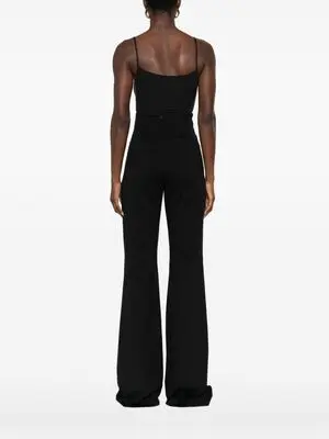 Sportmax Black High-waisted Wide-leg Trousers