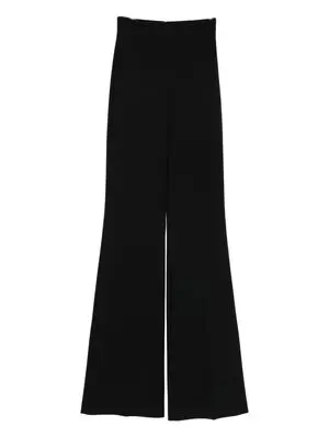Sportmax Black High-waisted Wide-leg Trousers - Multicolor