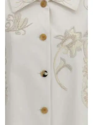 Dries Van Noten Embroidered A-line Coat