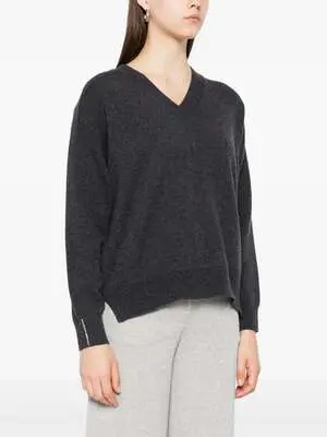 Peserico Cashmere V-neck Sweater - Multicolor