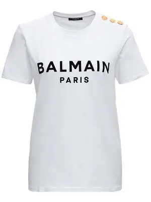 Balmain Straight Hem T-shirts For Women