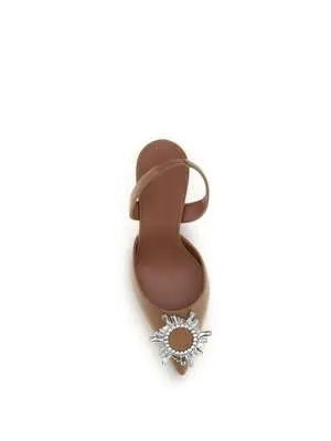Amina Muaddi Begum Slingback Pumps With Star Embellishment - Brown