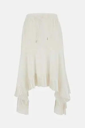 Sacai Cotton Broadcloth A-line Midi Skirt
