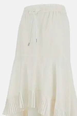 Sacai Cotton Broadcloth A-line Midi Skirt