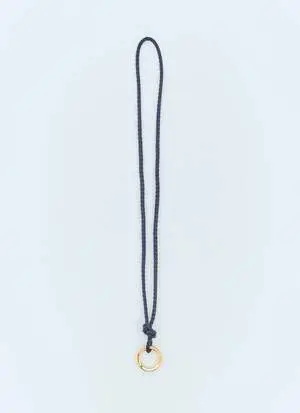 Bottega Veneta Intreccio Long Keyring - Blue