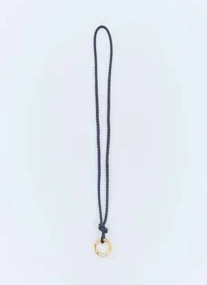 Bottega Veneta Intreccio Long Keyring - Blue