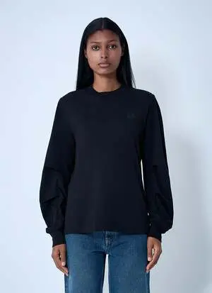Moncler Cotton Long Sleeve Sweatshirt - Black