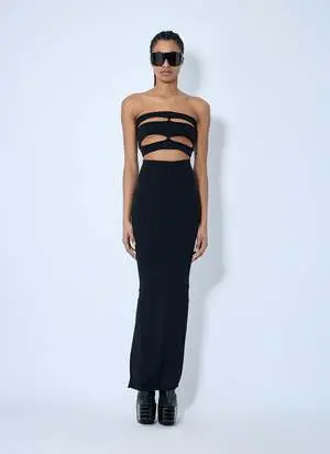 Rick Owens Wool Knit Maxi Skirt