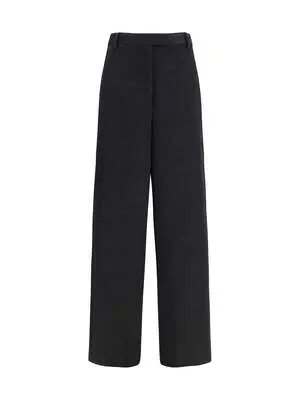 Dries Van Noten Wide-leg Jacquard Pattern Pants - Black