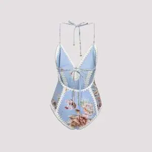 Zimmermann Awaken Crochet One Piece Swimwear - Blue