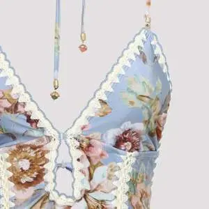 Zimmermann Awaken Crochet One Piece Swimwear - Blue