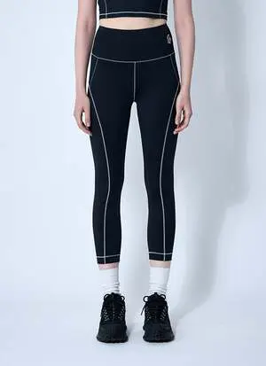 Moncler Logo Patch Leggings - Black
