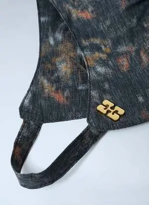 GANNI Printed Bonnet With Logo Detail