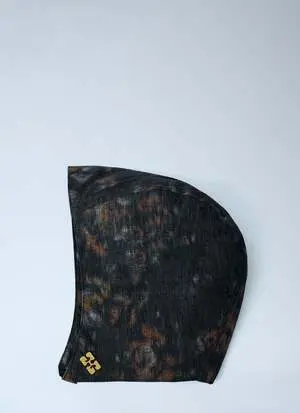 GANNI Printed Bonnet With Logo Detail