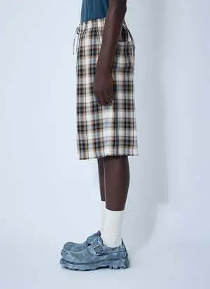 Acne Studios Checkered Mid-rise Shorts