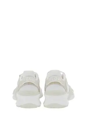Fendi Flow Sneakers With Toggle Closure And Logo Lettering - White