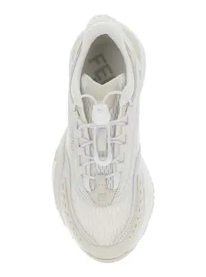 Fendi Flow Sneakers With Toggle Closure And Logo Lettering - White