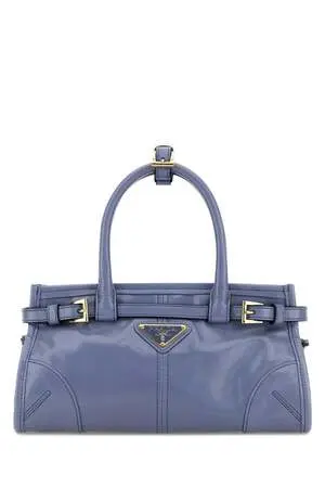 Prada Powder Leather Mini Bonnie Handbag - Blue