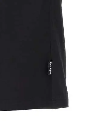 Palm Angels Neck Logo' T-shirt - Black