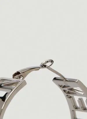 Vetements Logo Hoop Earrings