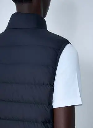 Moncler Contrin Quilted Down Vest With Stand Collar - Blue
