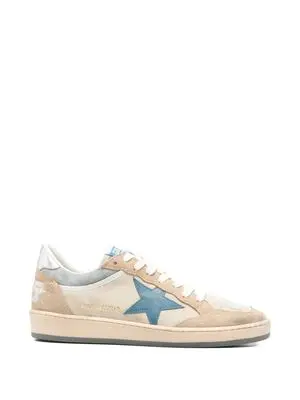 GOLDEN GOOSE Ball Star Two-tone Suede Sneakers With Laminated Leather Star - Multicolor