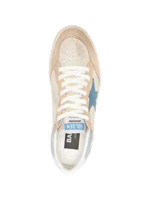 GOLDEN GOOSE Ball Star Two-tone Suede Sneakers With Laminated Leather Star - Multicolor