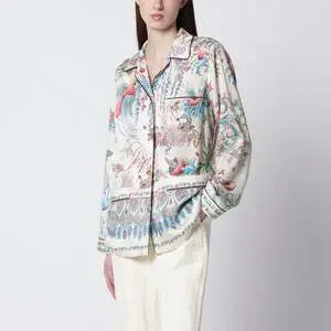 Etro Floral Print Shirt In Fluid Twill - Multicolor