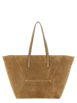 Brunello Cucinelli Maxi Suede Shoulder Bag - Brown