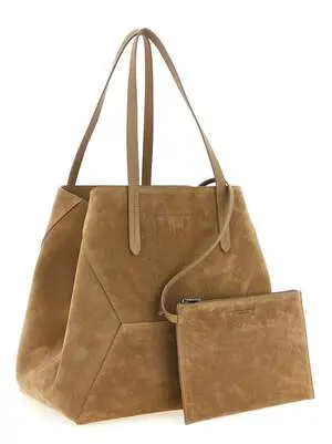 Brunello Cucinelli Maxi Suede Shoulder Bag - Brown