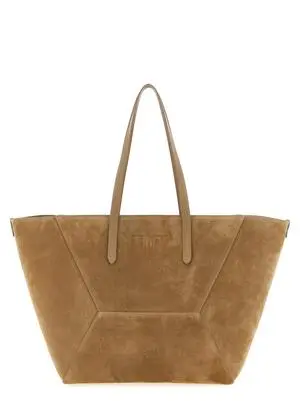 Brunello Cucinelli Brunello Cucinelli Maxi Suede Shoulder Bag Brown