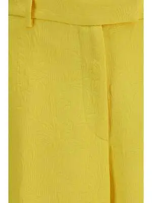 Dries Van Noten Jacquard Wide-leg Trousers - Yellow