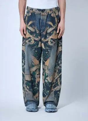 Acne Studios 2021f Straight-leg Jeans With Seasonal Print