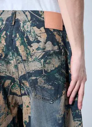 Acne Studios 2021f Straight-leg Jeans With Seasonal Print