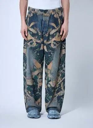 Acne Studios 2021f Straight-leg Jeans With Seasonal Print