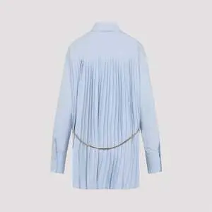 Sportmax Nespola Cotton Blend Long Shirt - Blue