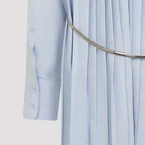 Sportmax Nespola Cotton Blend Long Shirt - Blue