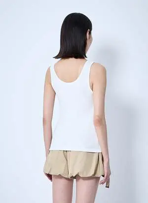 Chloé Logo Motif Jersey Tank Top - White