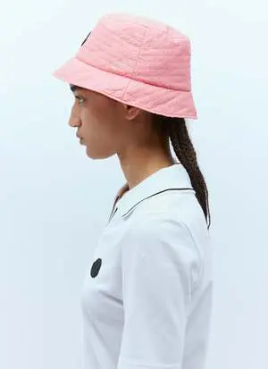 Moncler Logo Patch Bucket Hat - Pink