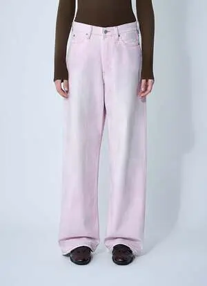 Acne Studios 1981 Coated Straight-leg Jeans - Pink